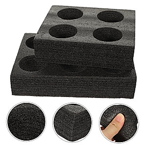 Housoutil 4 Pcs Pearl Cotton Cup Holder Takeaway Cup Trays Coffee Mug Holder Disposable Coffee Trays Drink Holder Trays Portable Coffee Cup Cold Drinks Holder Trays Outdoor Container