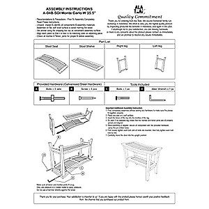 AlaTeak Teak Indoor Outdoor Patio Garden Yard Bath Shower Spa Waterproof Stool Bench