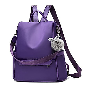YOUNNE Women Fashion Backpack Purse Anti Theft Waterproof Designer Travel Bag Lightweight Casual Shoulder Bag Satchel Bag(Purple)