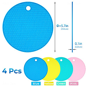 NiHome Rubber Jar Opener Gripper Honeycomb Pads Large 5.7" Jar Opener for Weak Arthritic Hands Seniors Multi-Purpose Can Bottle Opener Heat Resistant Trivet Mat