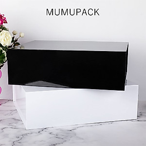 MUMUPACK White Gift Box 12x8x4.5 Inches,White Gift Box with Lid Contains Card, Ribbon,Collapsible Gift Box with Magnetic Lid Bridesmaid Proposal Gift Boxes (1 Pack)
