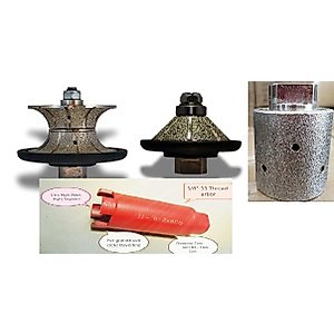 2" Full Bullnose 1 1/4" Bevel Bullnose Diamond E30 V50 Router Bit Profile Shaping wheel 1 3/8" Diamond core bit zero tolerance grinding drum stone concrete ceramic granite marble sink bowl countertop