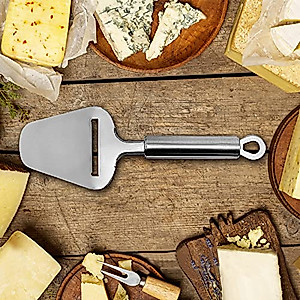 Cheese Slicer Stainless Steel, Cheese Knife Heavy Duty Plane Cheese Cutter, Shaver, Server For Semi-Soft, Semi-Hard Cheese