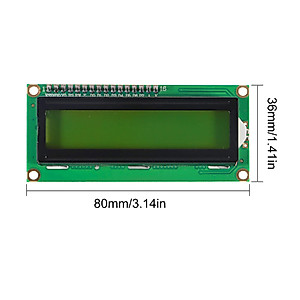 DORHEA 2PCS 1602 16x2 LCD Module Shield Yellow-Green Backlight with IIC I2C Driver Serial Interface and LCD Module Display