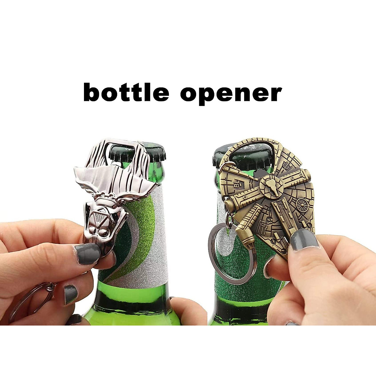 Bottle Opener, Star Wars Keychain, Star Wars Beer Bottle Opener Gifts for Men, Kitchen Accessories for Souvenirs 2PCS