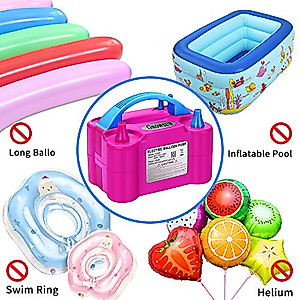 Growsun Balloon Pump Kit Electric Balloon Garland Arch Kit Air Blower Inflator for Party Decoration w/Ballons Tape Strip