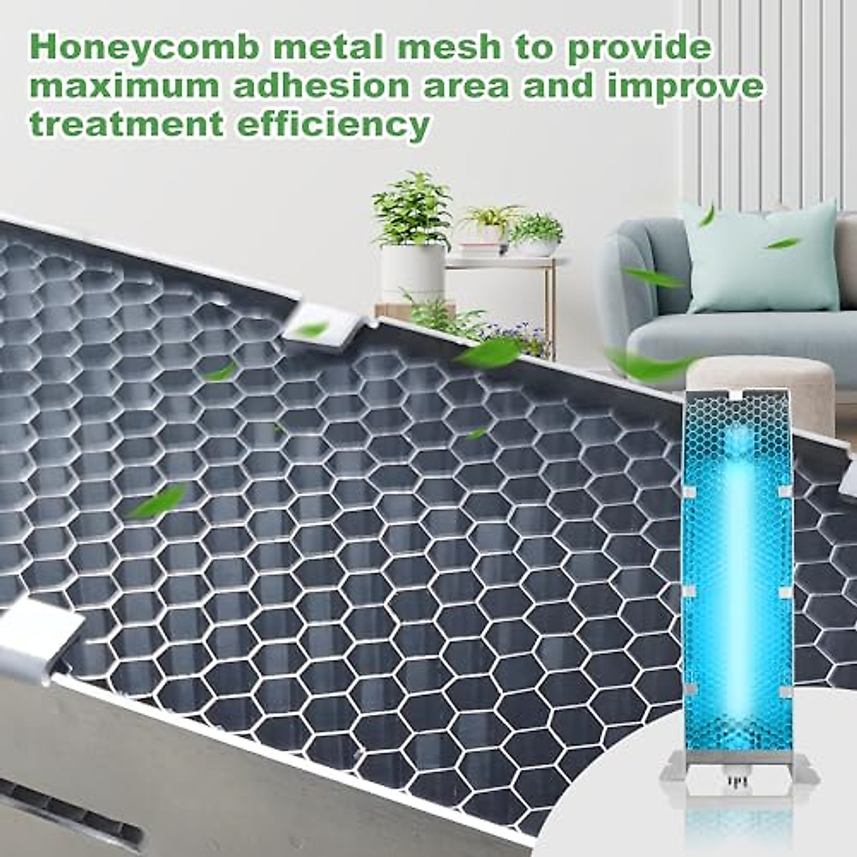 Leafinnerin Air Scrubber Plus Advanced Photocatalytic Oxidation (PCO) 9 Inch Replacement Cell and Üν Bulb, Ozone Free Suitable for ActivTek InDuct 2000, A1013A, A1013C, A1013P,A1013Q,A1013T, 1 Pack