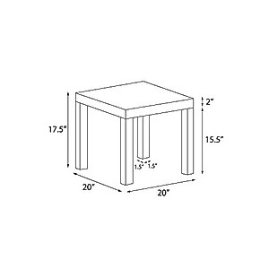 Ameriwood Home Parsons Modern End Table, Gray