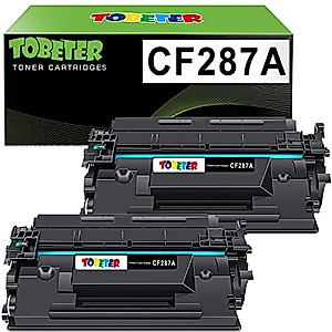ToBeter Compatible 87A Toner Replacement for HP CF287A 87A CF287X 87X Toner Cartridges for Laserjet Pro M501 M501dn Enterprise M506 M506dn M506n M506x MFP M527 M527dn M527f Printers (2 Black)