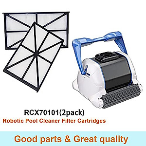 FBULWSEC Ultra Fine Cartridge Filter Panels, for Hayward Robotic AquaVac, TigerShark and SharkVac Pool Cleaners Maytronics Part Number: RCX70101PAK2 (2 Pack)