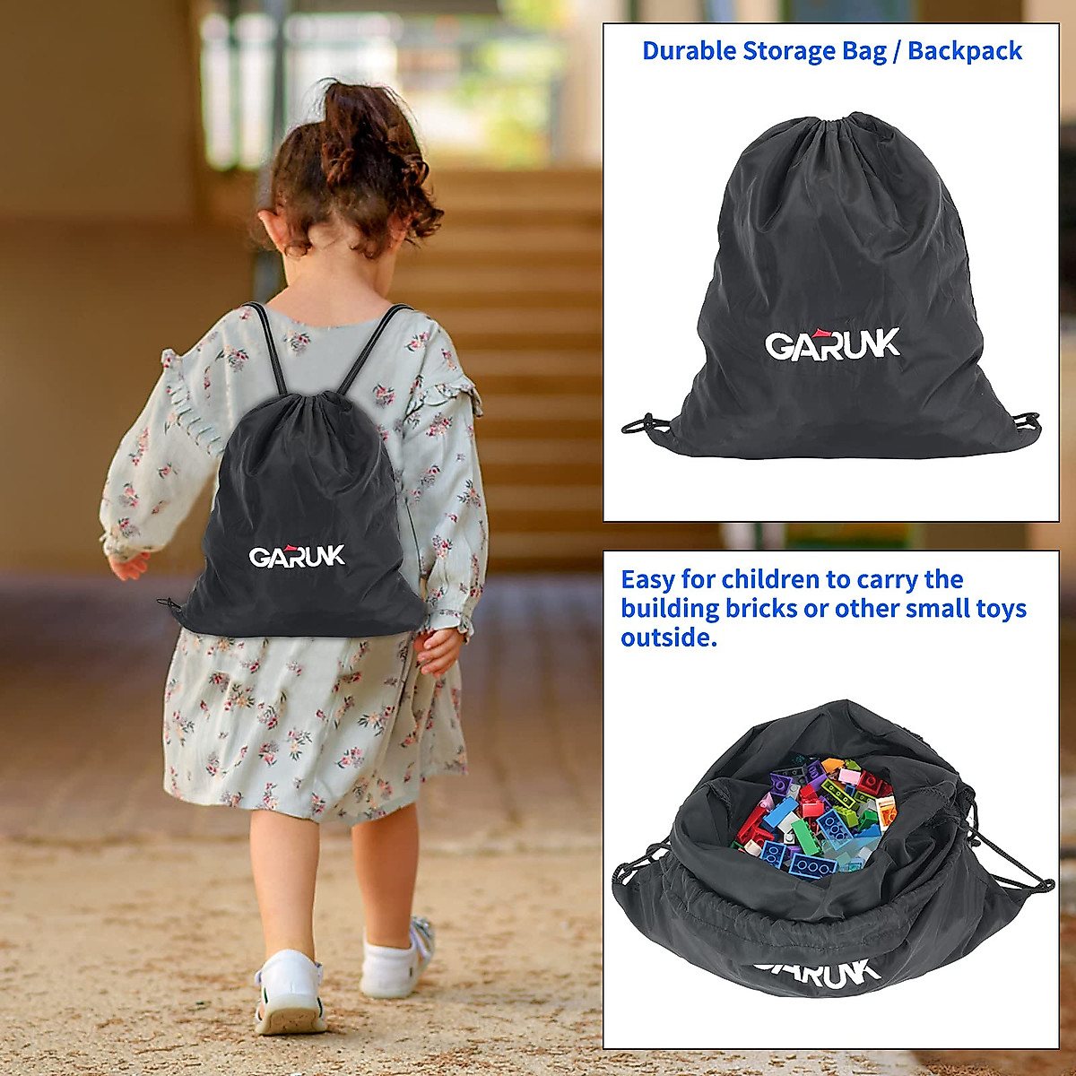 GARUNK Building Bricks 1000 Pieces, Classic Building Blocks for Kids Educational Toys with Wheel, Tire, Axle, Window, Doors Compatible with All Major Brands for Ages 3+ 4 5 6 7 8 Year Old Boys Girls