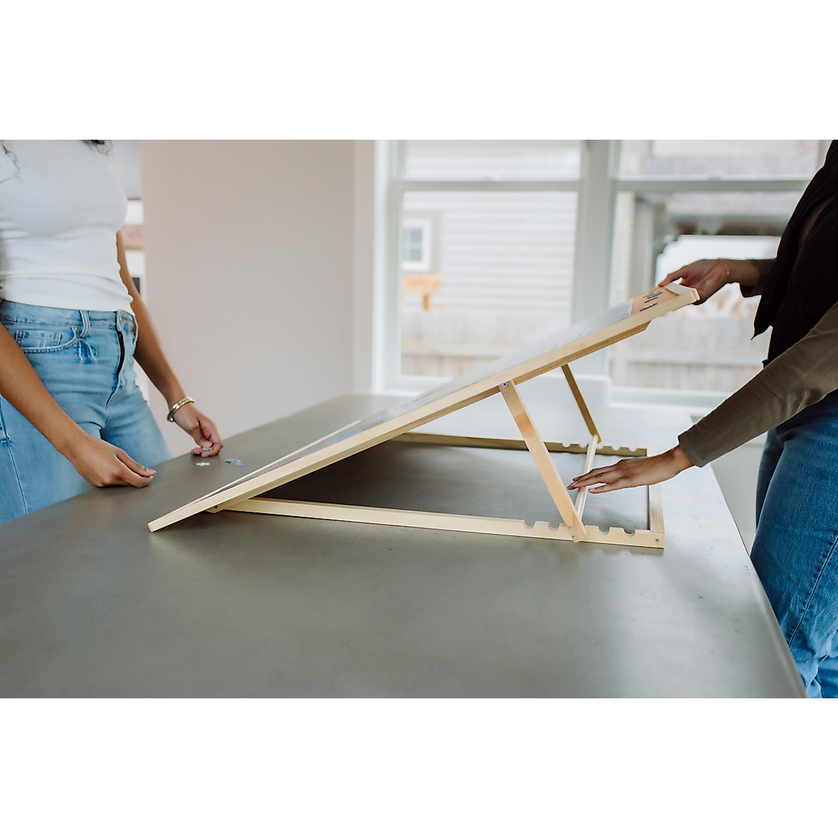 Buffalo Games - Fully Assembled Puzzle Easel - Jigsaw Puzzle Accessory - Mat Surface Puzzle Area - Adult Puzzles up to 2000 PC