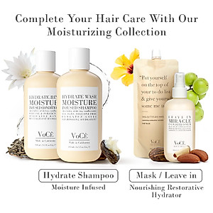 VoCÊ Haircare – Natural Hydrating Conditioner - Rinse | Deep Moisturizing, Anti-Frizz, Sulfate-Free, Non-Toxic, Vegan Haircare for Women and Men with Shea Butter, White Tea, Vanilla Cactus (8.5 oz)