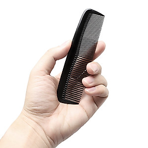 Etercycle 24 Pieces Pocket Hair Combs, 5 inch Unbreakable Black Comb Great for Travel Used on All Hair Types - Men's Hair, Women's Hair, Beard, Mustache and Sideburns