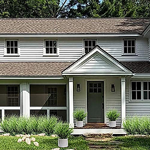 SLanC 8 Bundles Artificial Grass Plants Fake Bushes Artificial Shrubs Wheat Grass Greenery for House Plastic Outdoor UV Resistant Faux Grass (Pack of 8)