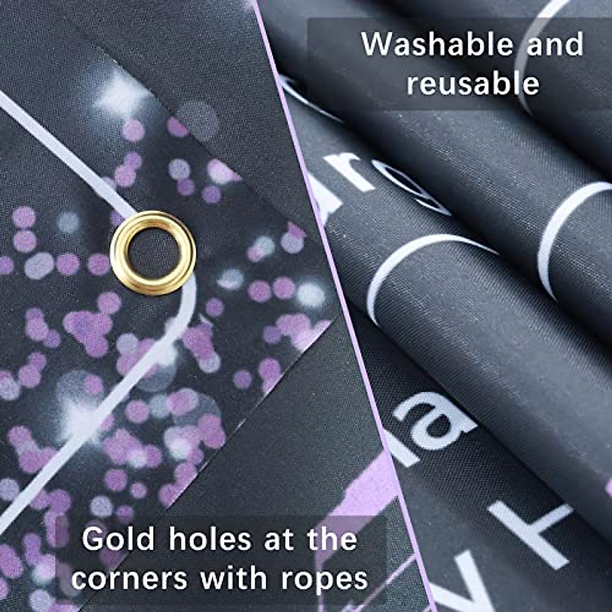 DARUNAXY Purple 40th Birthday Party Decorations, Back in 1983 Banner Cheer to 40 Years Old Birthday Photography Background Vintage 1983 Poster Backdrop for Girls 40th Class Reunion Party Supplies