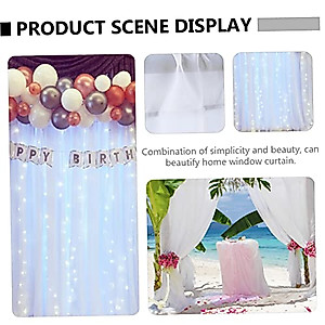 DECHOUS 1pc Chiffon Backdrop Curtain Wedding Backdrop Curtain Macrame Curtain Background Drapery Arches for Weddings White Wedding Dresses for Bride White Decor Wedding Background Drapery