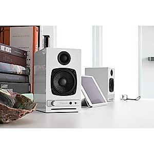 Audioengine A2-HD Wireless Bluetooth PC and Computer Desktop Speakers with aptX HD - USB, RCA, Headphone Compatible