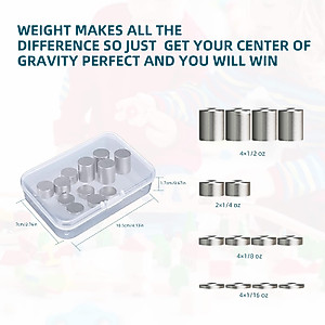 3.25 OZ Tungsten Weights Steel Weights for Pinewood Derby Cars,4 Different 14 Pieces Multiple Sizes of Pinewood Derby Incremental Weights, Pinewood Derby Weights for Derby Pine Race Wood Car