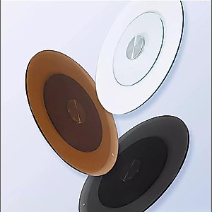 DOUKI 24" Round Tabletop Rotating Tray, Glass Lazy Susan Turntable, Rotating Serving Tray For Dining Table, Round Decorative Rotating Tray Black Brown (Color : Black, Size : 100cm(39inch))