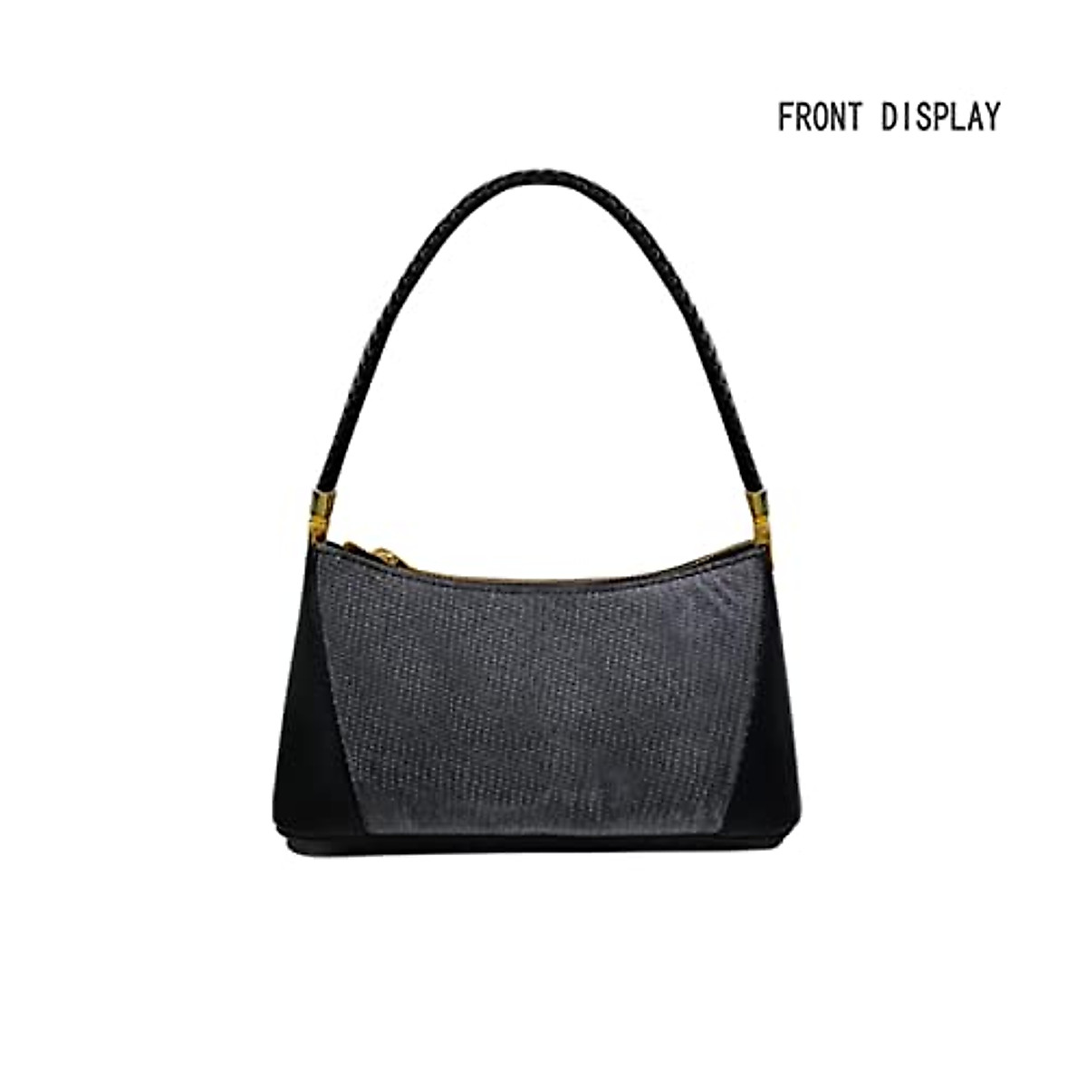 GLOOMALL Women LED Evening Shoulder Bags Fiber Optic Light Up Crossbody Clutch Wallet Glitter Party Trendy Small Handbags Bag (Black)