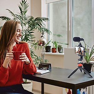 EACHSHOT Smartphone Vlogging Kit with Microphone,Tripod, Dongle Compatible iPhone 12 Mini Pro Max,11 Pro XS XR iOS Devices Android - Microphone for Video Recording Vlog Live Streaming YouTube TikTok