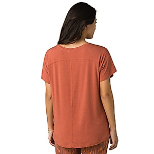 prAna Women's Foundation Slouch Top, Liqueur Heather, Large