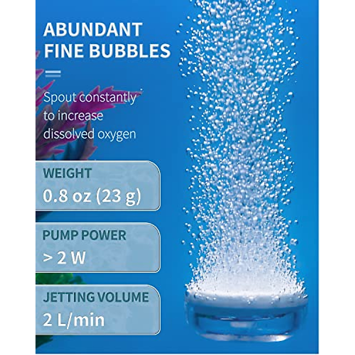 Pawfly Aquarium Air Stone Disc, 1 Inch Small Fish Tank Bubble Stone Kit Ultra-High Dissolved Oxygen Diffuser Bubbler with Accessories for Nano Air Pumps Small Buckets and Fish Tanks