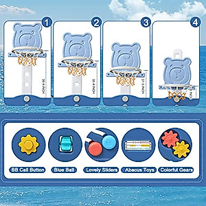 YOLEO Baby Playpen for Babies and Toddlers Portable Kids Play Yards Foldable Gated Fences for Crawling Kids Large Activity Area Blue Themed 14 Panels