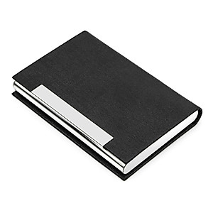 Padike Business Card Holder, Business Card Case Professional PU Leather & Stainless Steel Multi Card Case,Business Card Holder Wallet Credit Card ID Case/Holder for Men & Women. (V-Purple)…