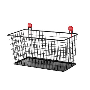 Rubbermaid Shed Accessories Large Wire Basket, Individual, Black, Ideal for Tools, Paintbrushes, Cleaning Items