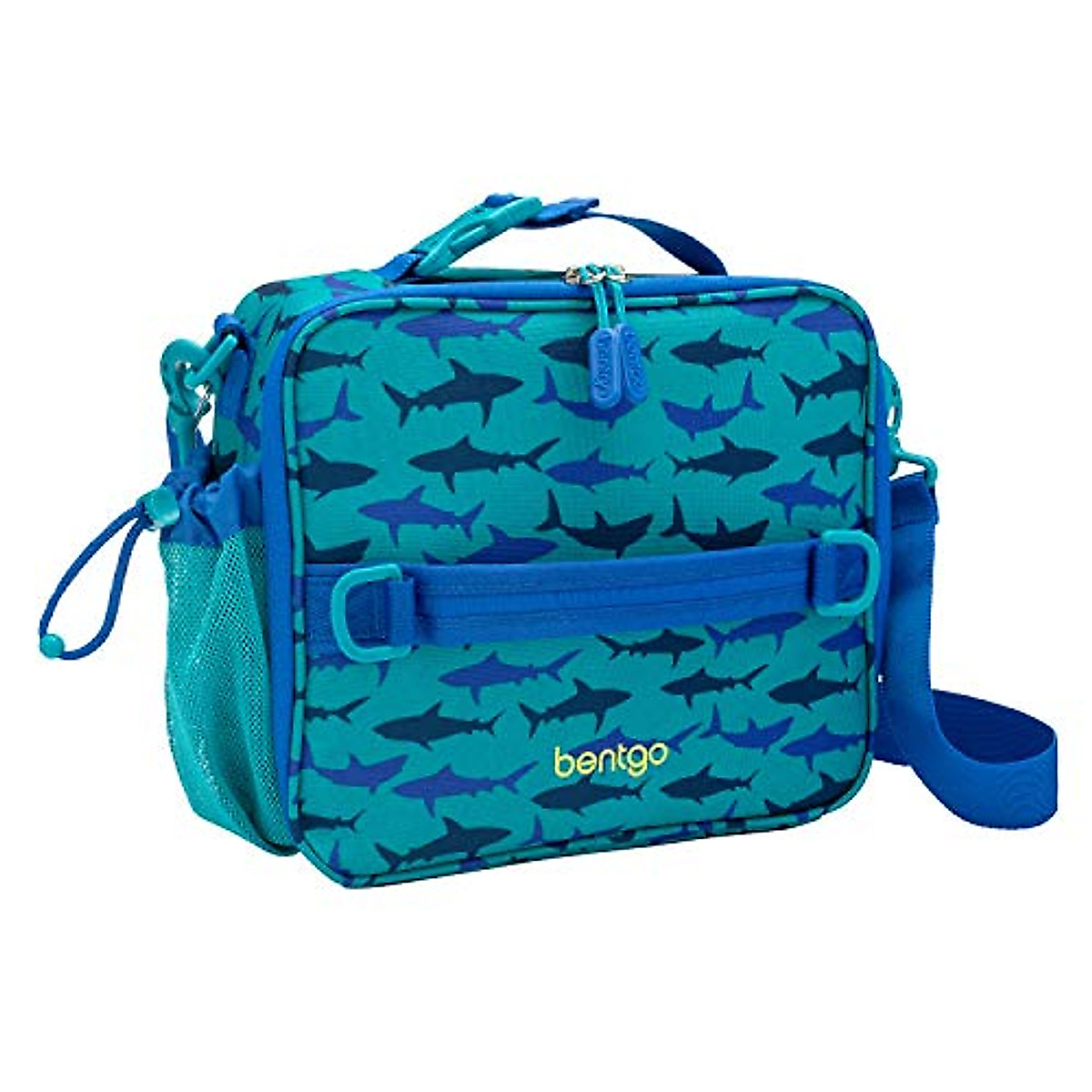 Bentgo Prints Insulated Lunch Bag Set With Kids Bento-Style Lunch Box (Shark)