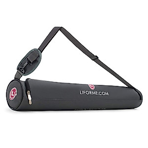 Liforme Original Yoga Mat – Free Yoga Bag Included - Patented Alignment System, Warrior-like Grip, Non-slip, Eco-friendly, sweat-resistant, 4.2mm thick mat for comfort - Purple