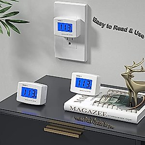 Plug in Voltage Meter, Eversame AC 80-300V LCD Digital RV Voltage Meter, AC 110 220V Voltage Panel Power Volt Test Monitor Gauge Meter for Household Plug into Outlet to Measure Voltage (3 Pack)