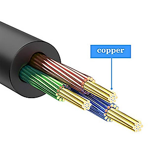 VCE 1/4" to 1/8" Adapter, 3.5mm 1/8 inch Male to 6.35mm 1/4 inch Female Audio Jack Gold Plated Adapter for Amplifiers, Guitar, Home Theater Devices, Laptop, Headphones - 8 inch