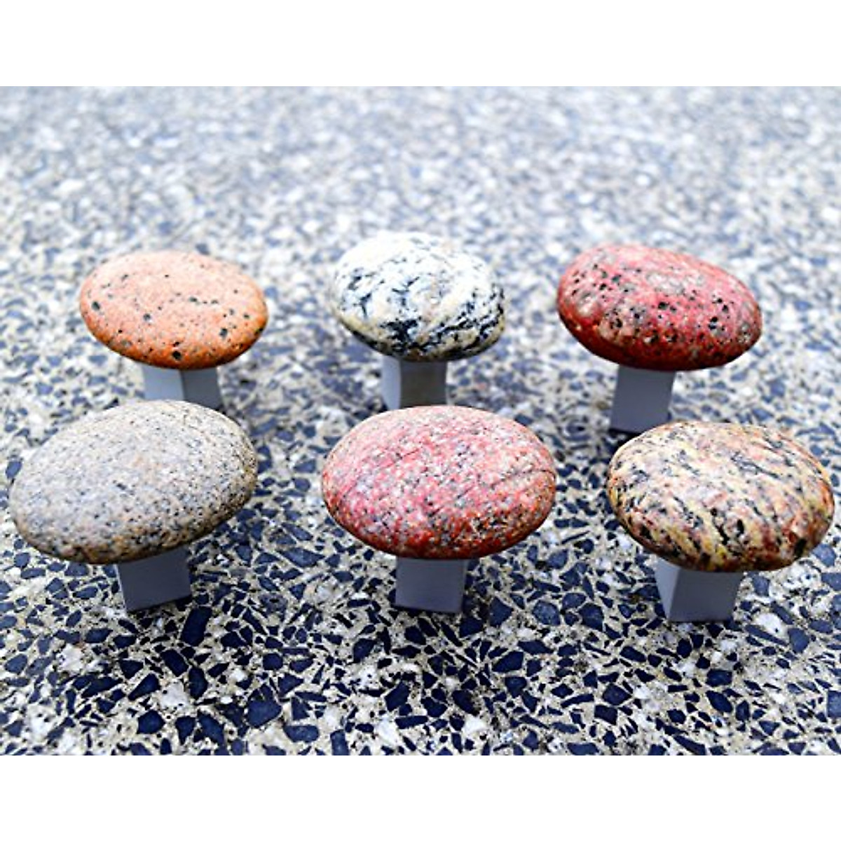 10 Pcs Kitchen Cabinet pull handles. Stone furniture. Sea Stone knobs and pulls.