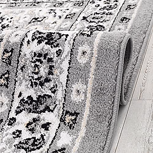 Antep Rugs Oriental 8x10 Traditional Medallion Indoor Area Rug Siesta (Gray Beige, 7'10" x 10')