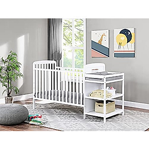 Suite Bebe Ramsey 3 in 1 Convertible Crib and Changer in White
