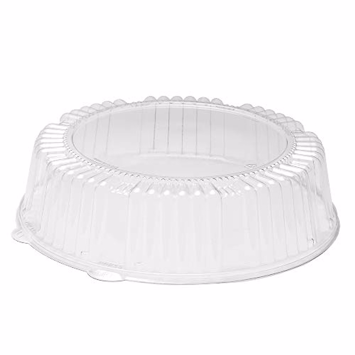 CaterLine Plastic Round Catering Tray Dome Lid, 12-Inch Diameter x 2.75-Inch Height, Clear (25-Count)