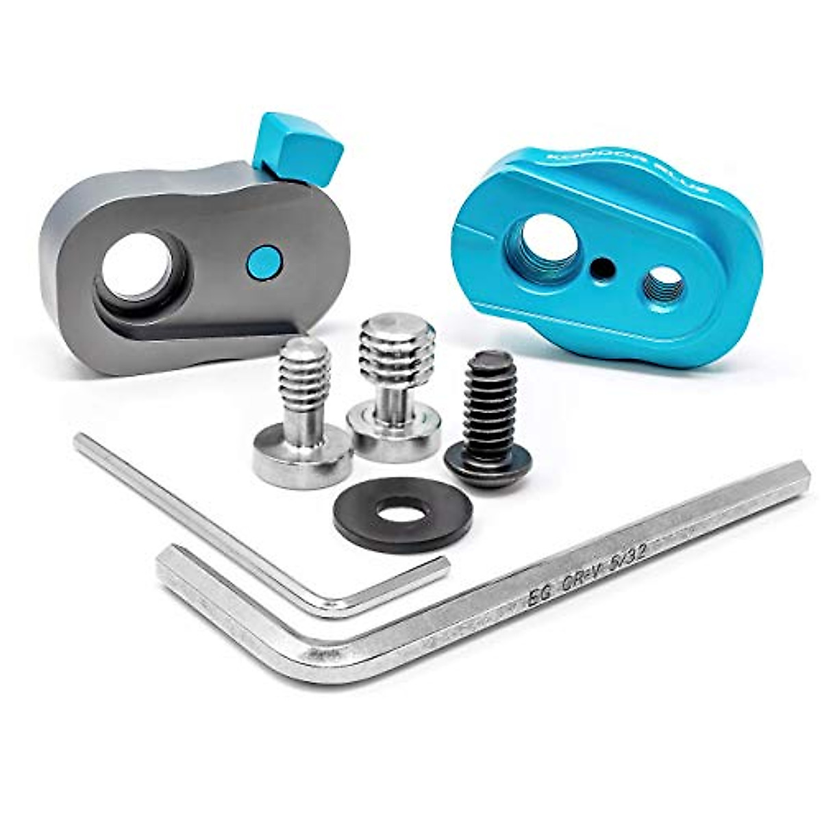 KONDOR BLUE Mini Quick Release Plates for Camera Monitors, Arms, Accessories, Microphones, Key Lights | Quickly and Securely Attach and Remove Accessories on Your Cinema Rig