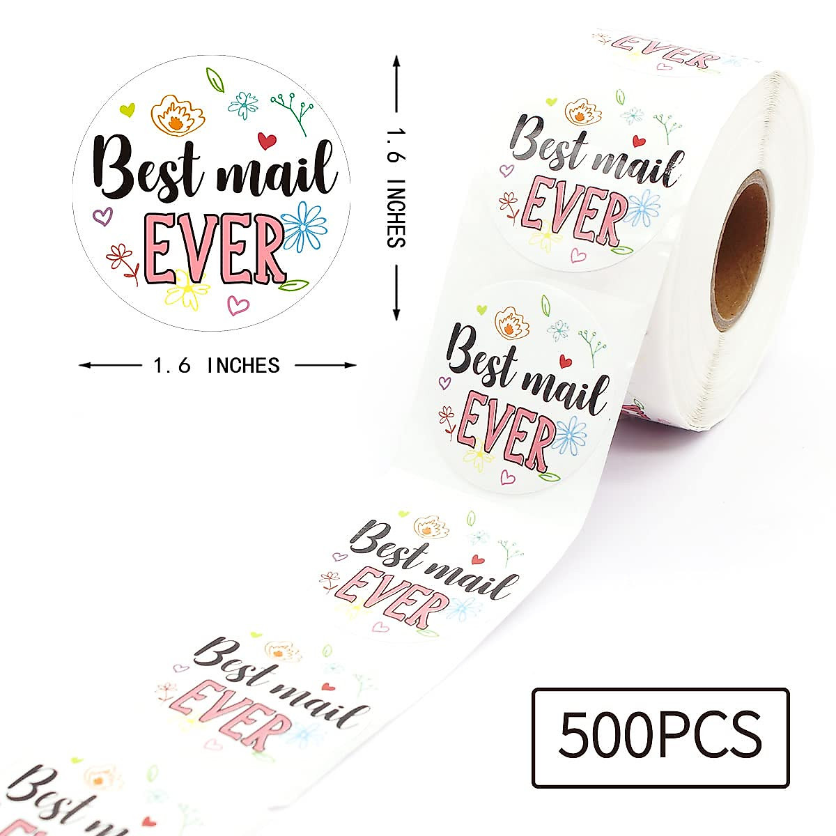 Littlefa 1.5” Best Mail Ever Stickers,Bakeries Stickers,Handmade Stickers,Small Business Stickers, Envelopes Stickers, Gift Bags Packaging 500 PCS