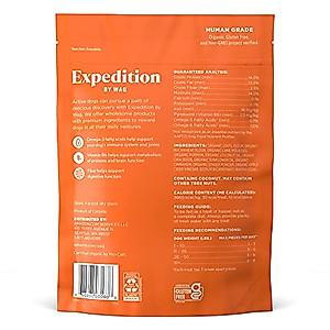 Amazon Brand - Wag Expedition Human Grade Organic Biscuits Dog Treats, Non-GMO, Gluten Free, Pumpkin & Chia Seed, 10oz