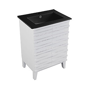 Swiss Madison Cascade 24" Bathroom Black Bath Vanity