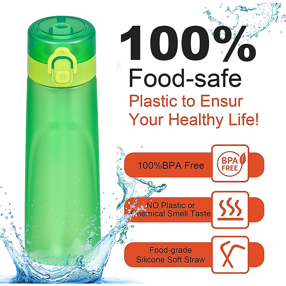 MEETDUMPL Compatible with air up water bottle with pods，Compatible with air up water bottle,Compatible with airup ，Compatible with air up bottle Suitable Gym, Running, Outdoor Sports (Green cup)