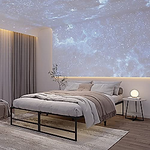 HOMWAYART 14" Full Bed Frames, Black Metal Platform Bed Frame with Storage, Under Mattress Support, Bed Slats,No Box Spring Needed, Easy Assembly (Full)