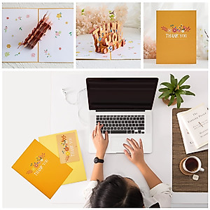 Niewalda Thank You Pop Up Card, 5.9x7.9-3D Pop Up Greeting Card, Thank You Card for Family, Teachers, Friends, Colleague