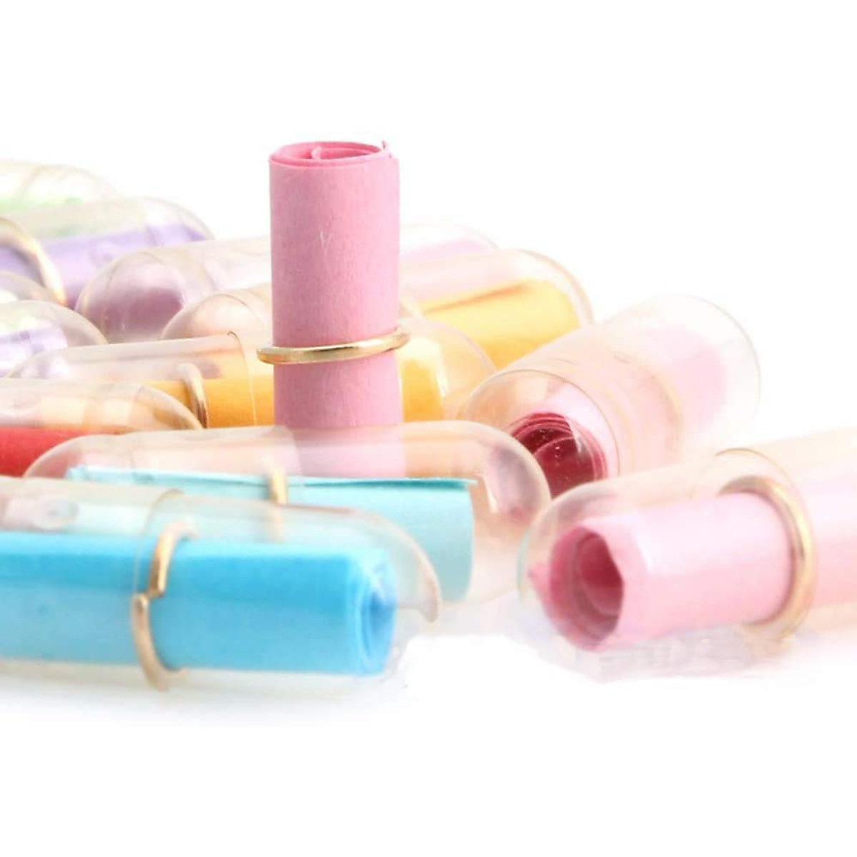 GBSTORE 50 Pcs Message in a Bottle Capsule Letter Cute Love Friendship Color Pill