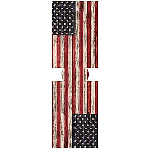 PKM - (2) Distressed USA AMERICAN FLAG Slim Can Cooler Sleeve - Beer Blank Skinny 12 oz Neoprene Coolie - Perfect For 12oz Red Bull, Michelob Ultra,Truly
