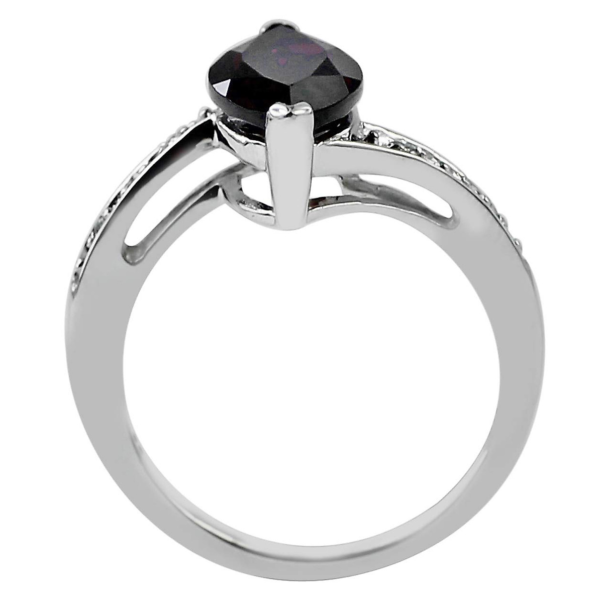 Carillon 3.64 Carat Red Garnet Marquise Shape Natural Non-Treated Gemstone 925 Sterling Silver Ring Engagement Jewelry for Women & Men