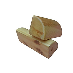YOGA-NATION Wooden Quarter Round Yoga Block- Set of 2pc, Yoga Block, Iyengar Block, Yoga accessories,Pune Iyengar Yoga